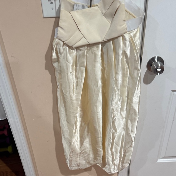 Lanvin | Dresses | Lanvin Cream Satin Dress | Poshmark
